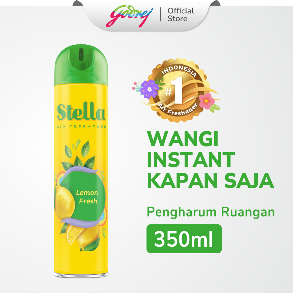 Jual Stella Pengharum Ruangan Aerosol Lemon 350 mL | Shopee Indonesia