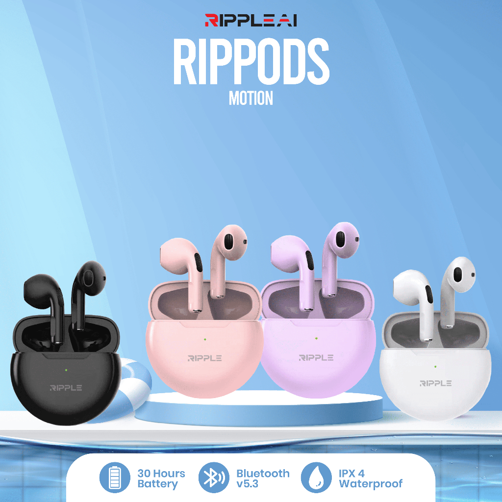 Jual Ripple TWS Motion Wireless Headset Bluetooth5.3 Noise Cancelling ...