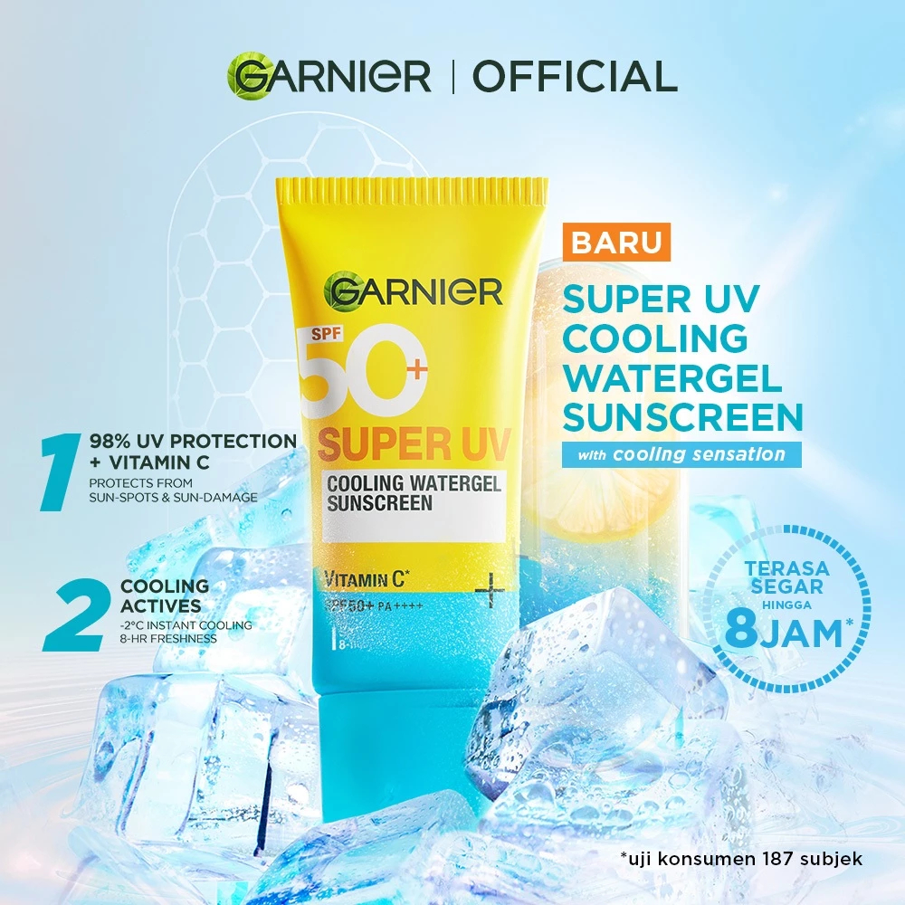Jual GARNIER Super UV Cooling Watergel Sunscreen SPF 50+ PA++++ 30ml ...