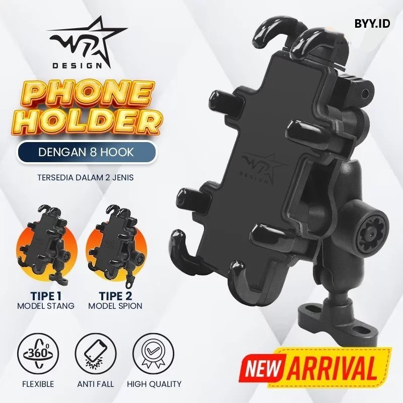 Jual Holder Handphone Motor Design Dengan 8 Hook | Shopee Indonesia
