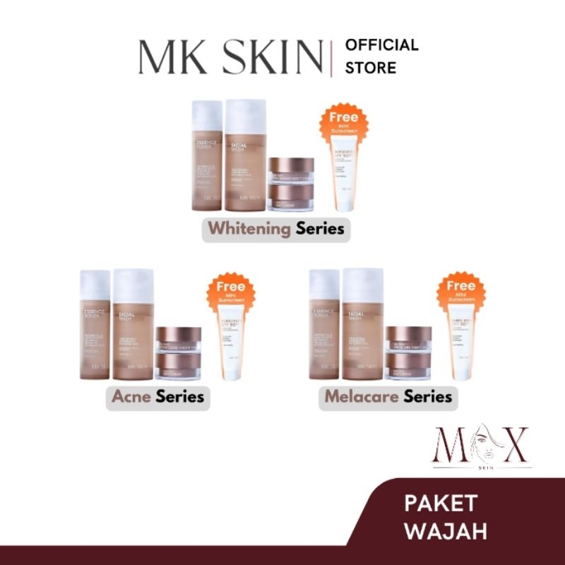 Jual MK SKIN - Mkskin Paket Wajah Whitening Acne & Melacare | Shopee ...