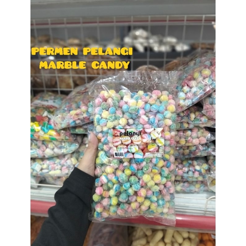 Jual Permen Pelangi Marble candy 500g | Shopee Indonesia