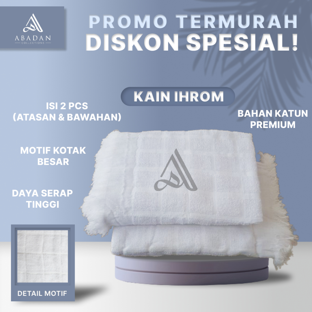 Jual Kain Ihrom Pria Dewasa Bahan Dingin Halus Kualitas Premium ...
