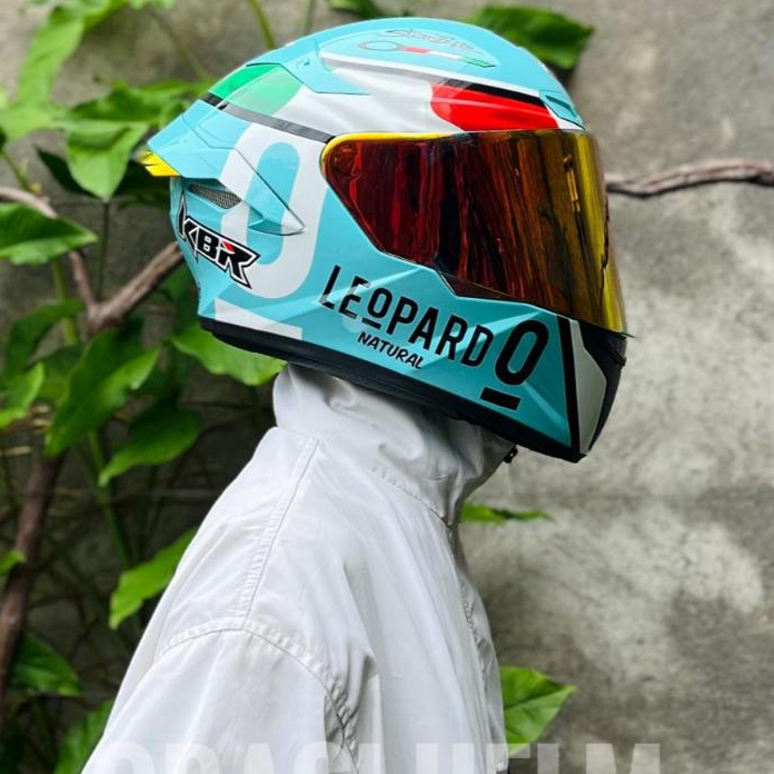 Jual helm kbr tt course full face motif leopard jaume masia space ...