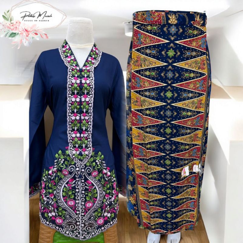 Jual Kebaya encim Set Kebaya encim Rok Tumpal Bordir Etnik 3D Tangan ...