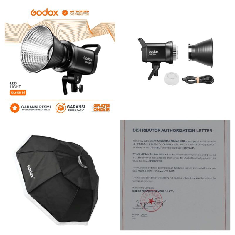 Jual Paket 60Bi + BW95 (Tanpa Stand) - Godox Led SL-60ii BiColor Video ...