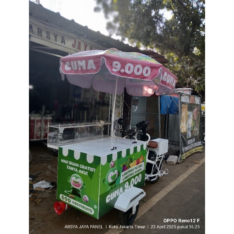 Jual gerobak kopi sepeda listrik Selis custom box dan TOA | Shopee ...
