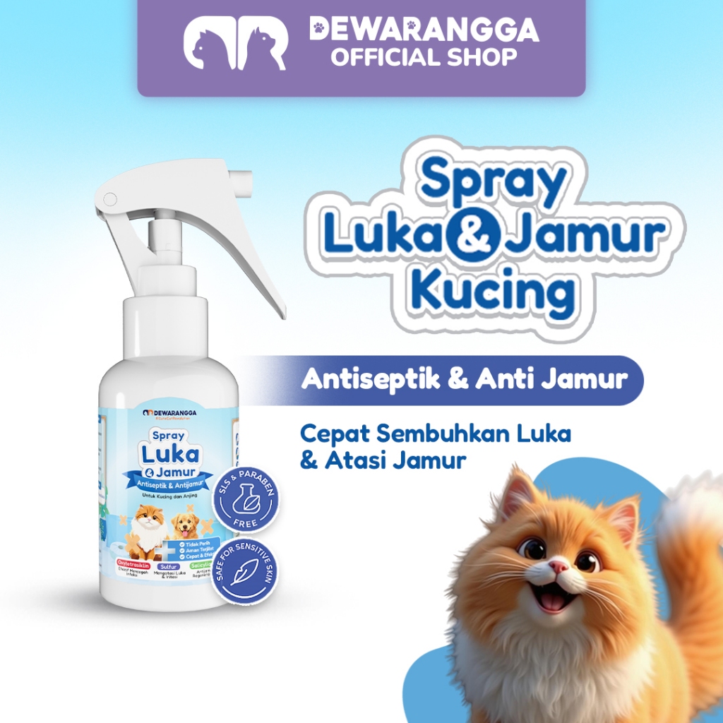 Jual Dewarangga Spray Luka & Jamur Kucing – Perawatan Luka Kulit Kucing ...