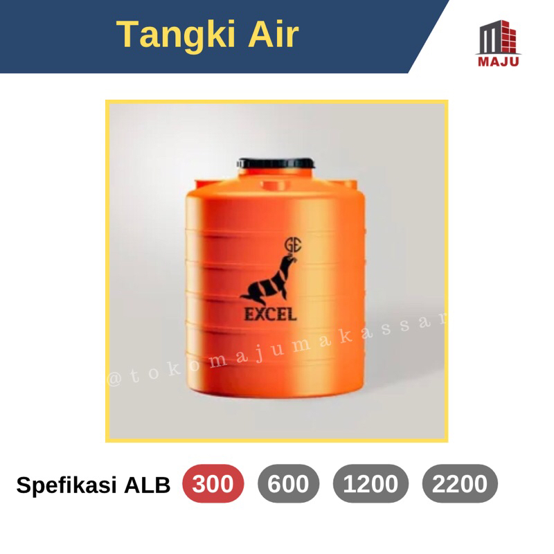 Jual Tangki Air / Toren Air / Tandon Air Excel ALB 300 (250 L) Liter ...
