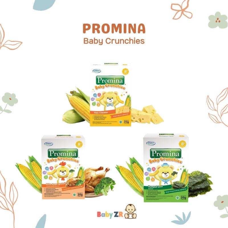 Jual promina Baby Crunchies Keju Cheddar/ Krim Ayam/ Rumput Laut 20gr ...