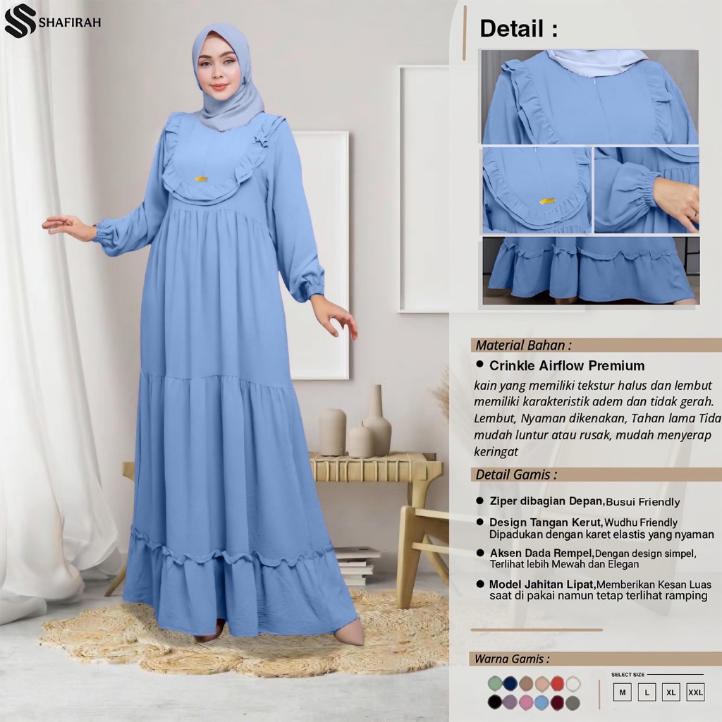 Jual Gamis Crinkle Jumbo - Gamis Wanita Polos Terbaru Bahan Crinkle ...