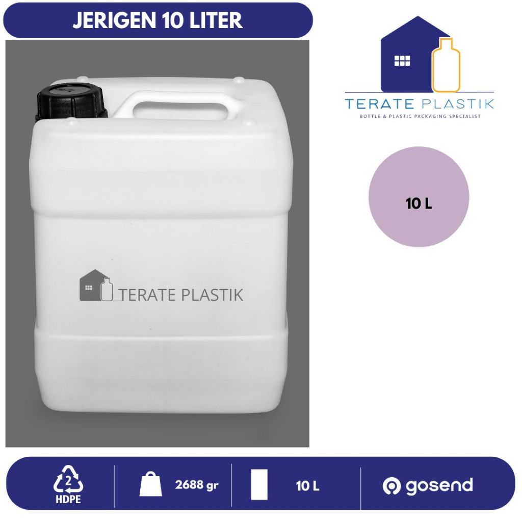 Jual Jerigen Plastik 10L | Jerigen HDPE 10 Liter | Terate Plastik ...