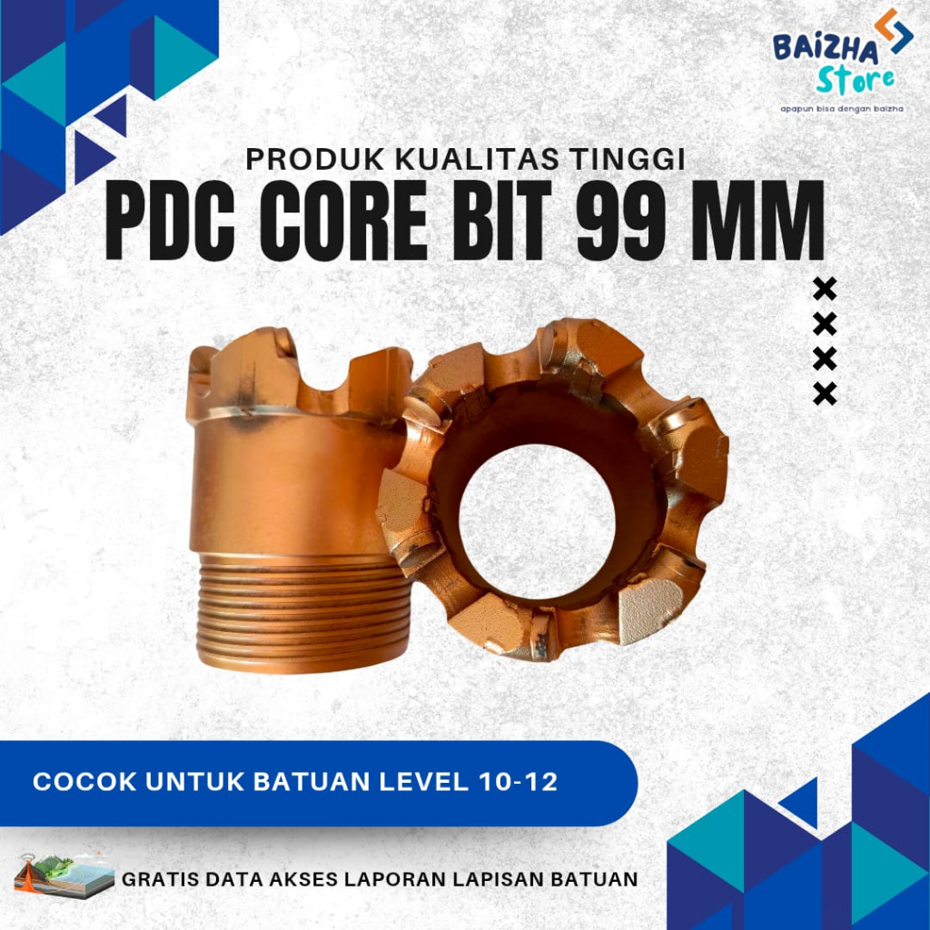 Jual Sumur Bor | PDC Core Bite 99 mm/ 3 Inch untuk Pengeboran batuan ...