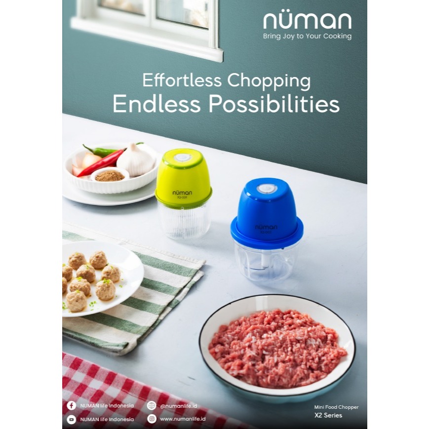 Jual NEW LAUNCH - Mini Food Chopper Numan 300 ml & 350 ml | Chopper ...