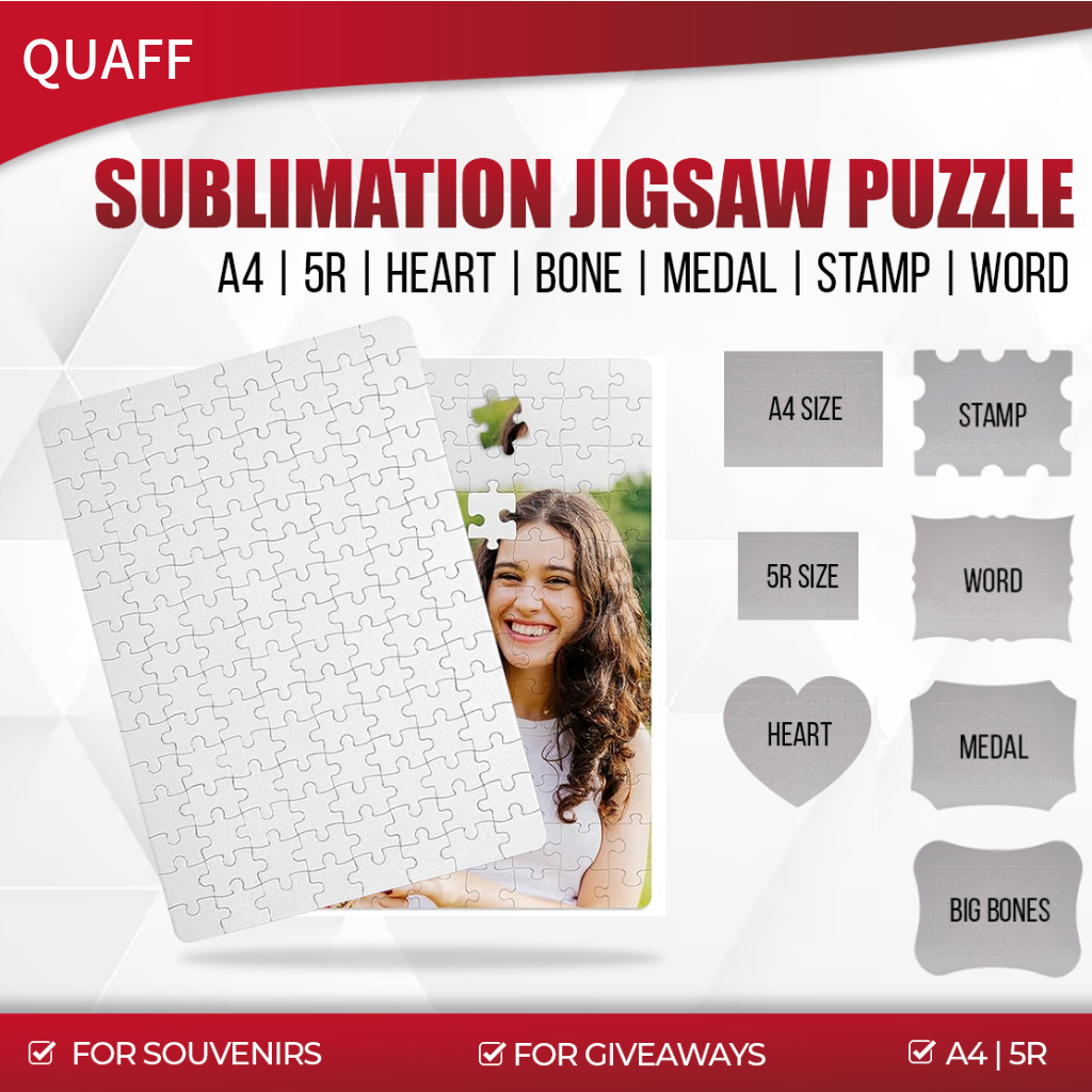 Jual A4 A5 Puzzle Putih Polos Coating Sublim Siap Press Sablon ...