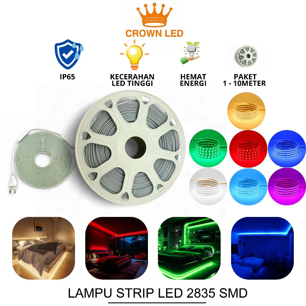 Jual PAKET LAMPU LED STRIP 2835 SMD PER METER LENGKAP TINGGAL COLOK ...