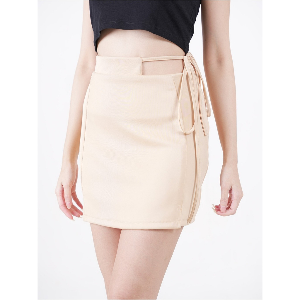 Jual 99kOUTLET Rok Mini Knot Side On Waist With Two Side Split 1742 (S ...