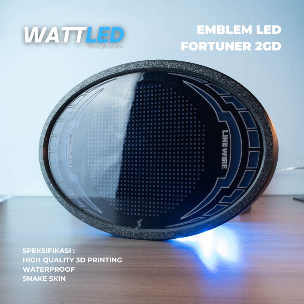 Jual Emblem 3D LED Toyota Innova Reborn Fortuner VNT GR Fortuner VRZ ...