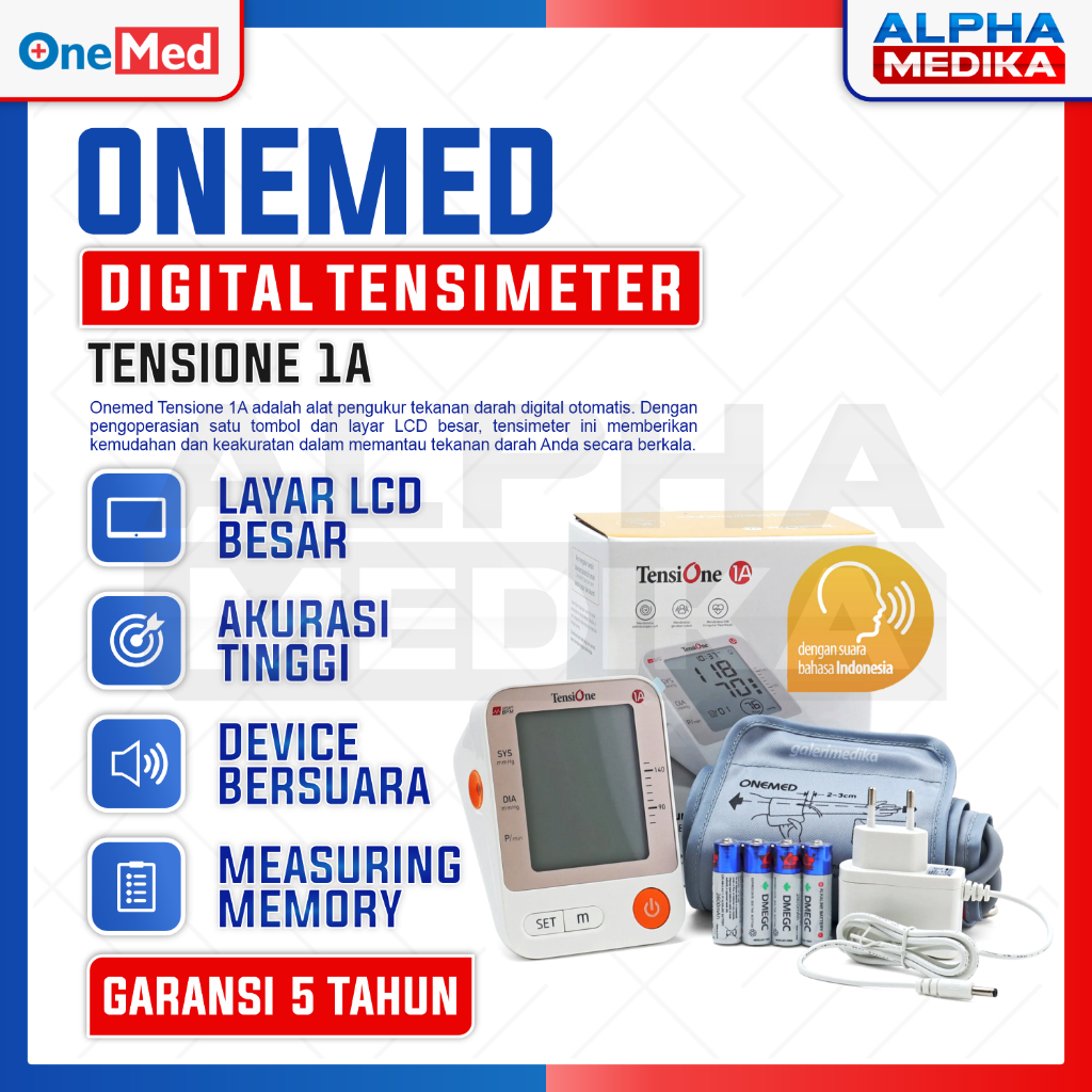 Jual ONEMED - Tensimeter Digital Dengan Suara TensiOne 1A OneMed ...