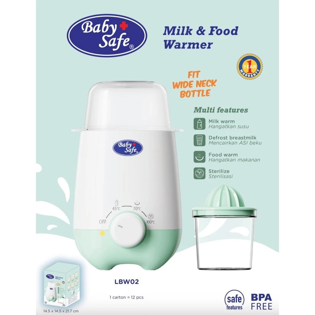 Jual Baby Safe LBW02 Milk & Food Warmer | Alat Steril Penghangat Susu ...