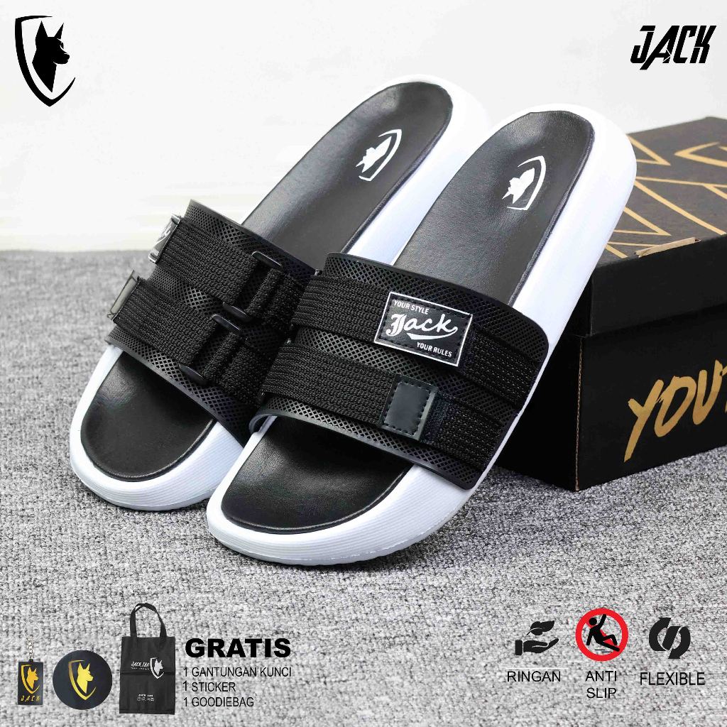 Jual JACK IDN Sandal Slide Pria Sendal Slop Flip Flop Slippers | Sandal ...