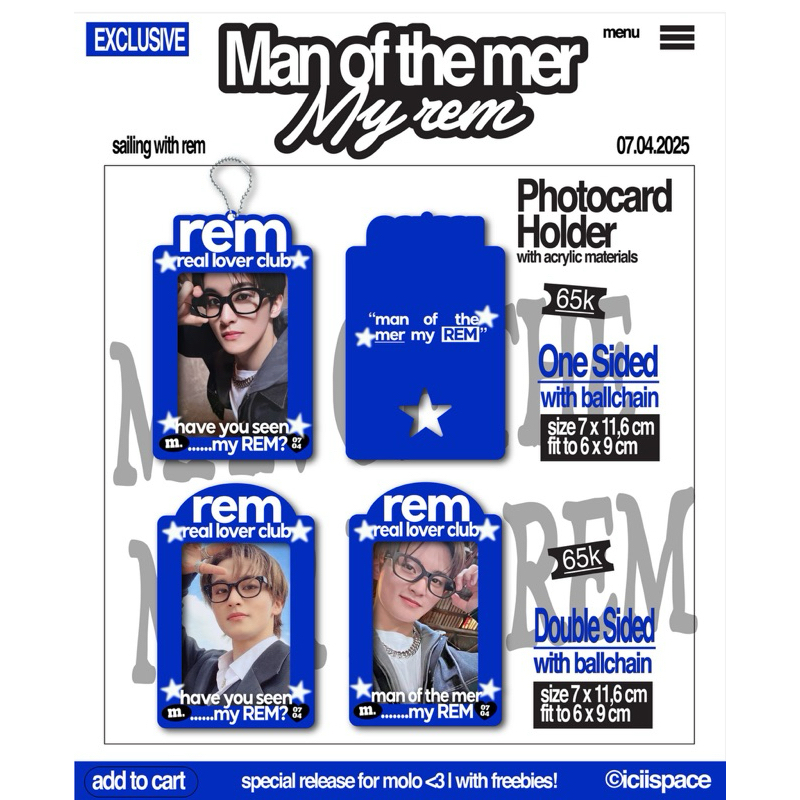 Jual PC HOLDER “Man of The Mer, My REM” Mark | Baca Deskripsi | Shopee ...