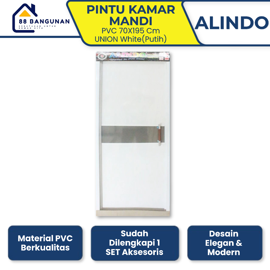 Jual Alindo - [Packing Peti Kayu] Pintu Kamar Mandi PVC 70X195 Cm UNION ...
