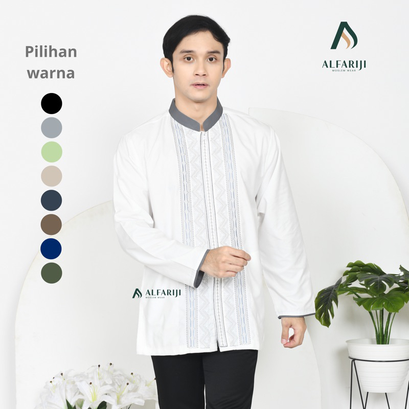 Jual BAJU KOKO PUTIH TANGAN PANJANG/ KOKO BORDIR /KOKO MURAH/KOKO ...