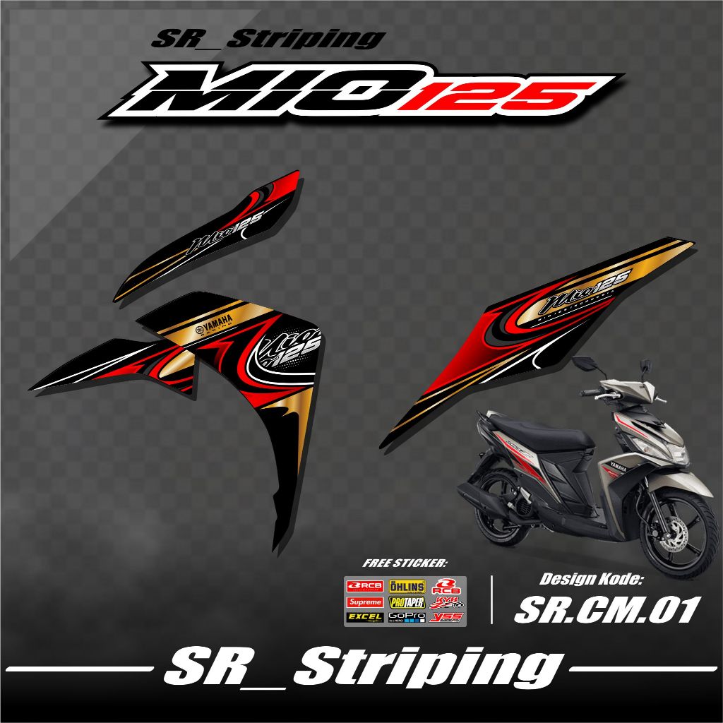 Jual Striping Sticker Variasi MIO Z 125 / Mio M3 / Stiker Yamaha Motor ...
