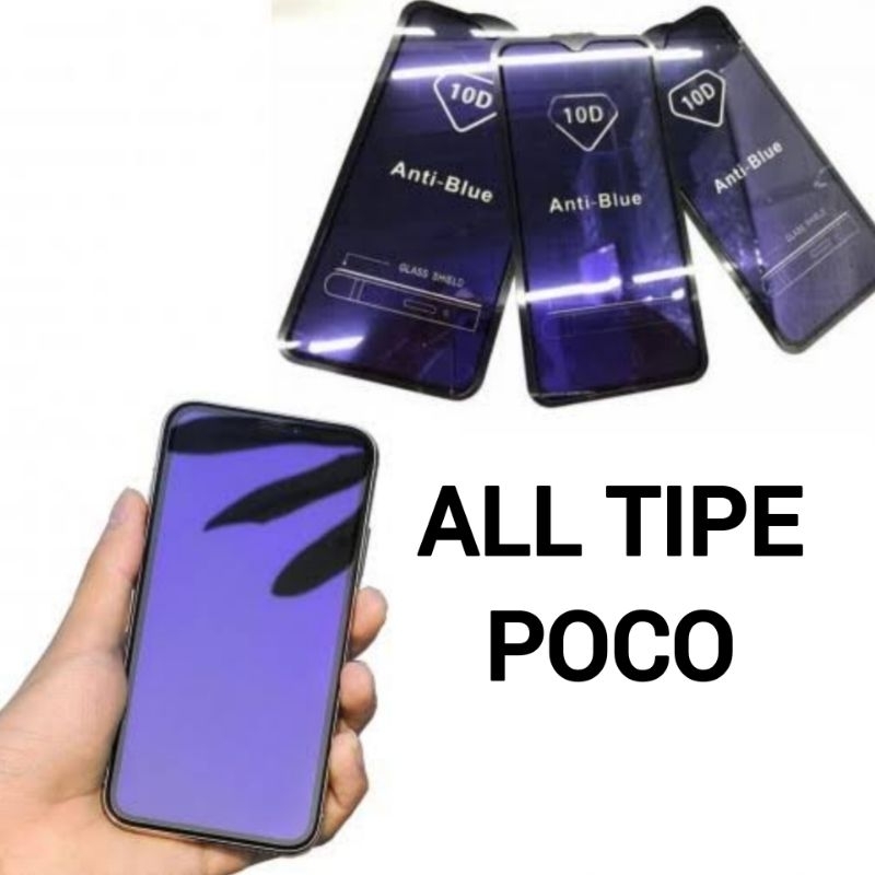 Jual ANTI GORES KACA BIRU ALL TIPE POCO TEMPERED GLASS ANTI RADIASI X3 ...
