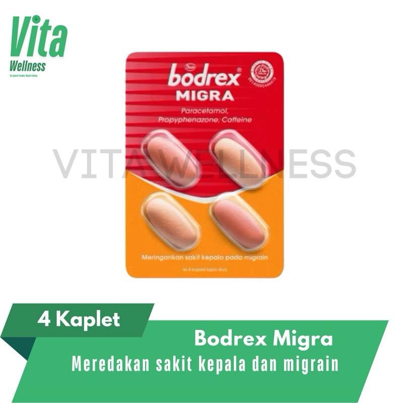 Jual Bodrex Migra 4 Kaplet/Strip - Mengatasi Sakit Kepala dan Migrain ...