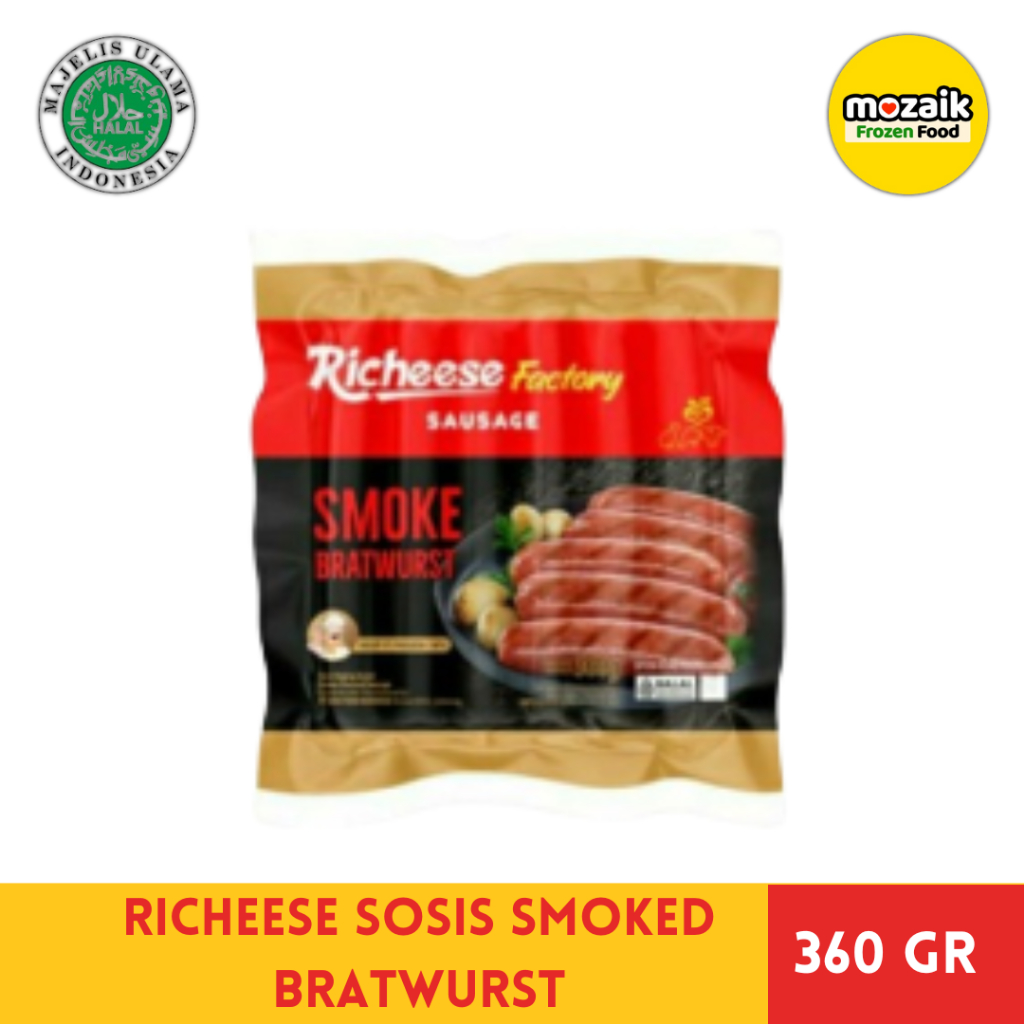 Jual Richeese Factory Smoke Bratwurst 360gr Mozaik Mart Frozen Food ...