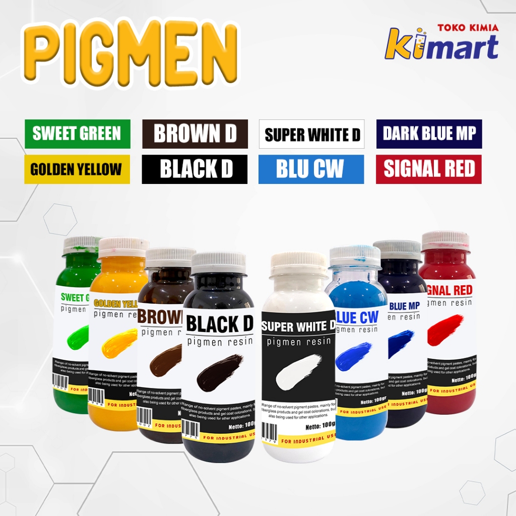 Jual Pigmen Pewarna Resin Pigment Pasta Resin Kemasan 100 dan 50 Gram ...