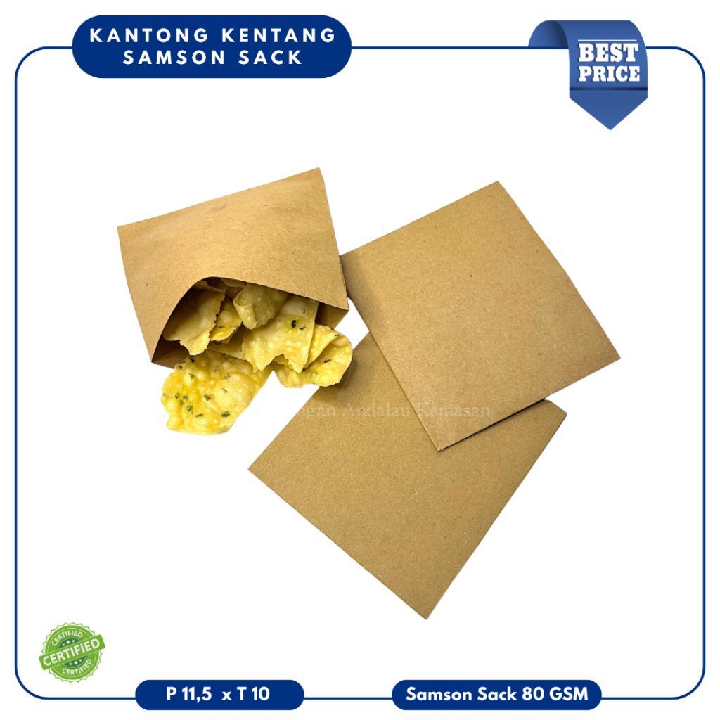 Jual (isi 50) Kemasan Kentang Goreng Samson 80gr / Kantong Kentang Goreng / Bungkus French Fries ...