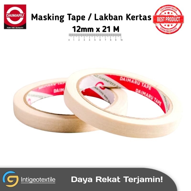 Jual Daimaru Masking Tape Lakban Kertas Warna Krem 12mm X 21 M | Shopee ...