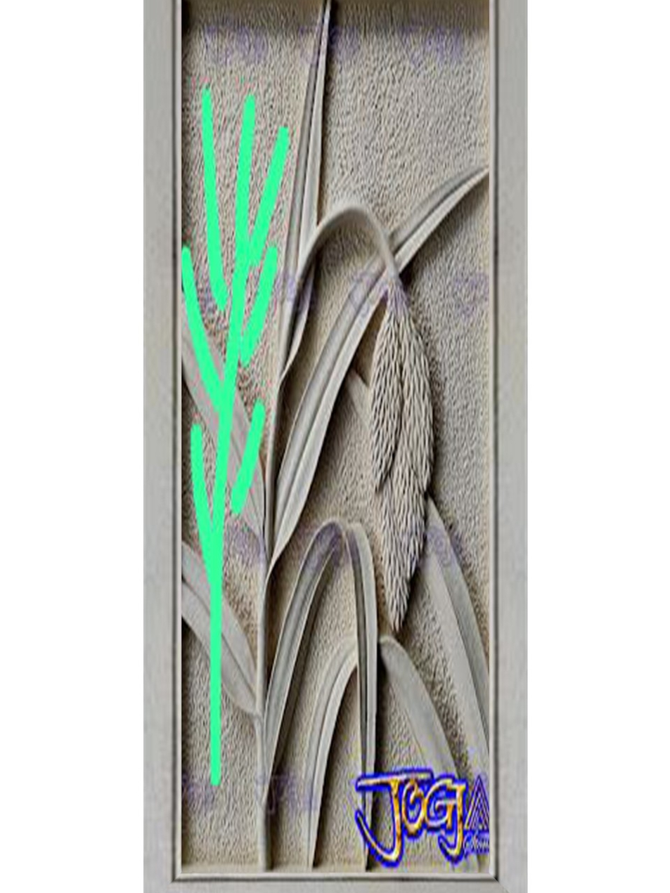 Jual Relief tempel dinding motif pohon kelapa dan padi, batu alam paras ...