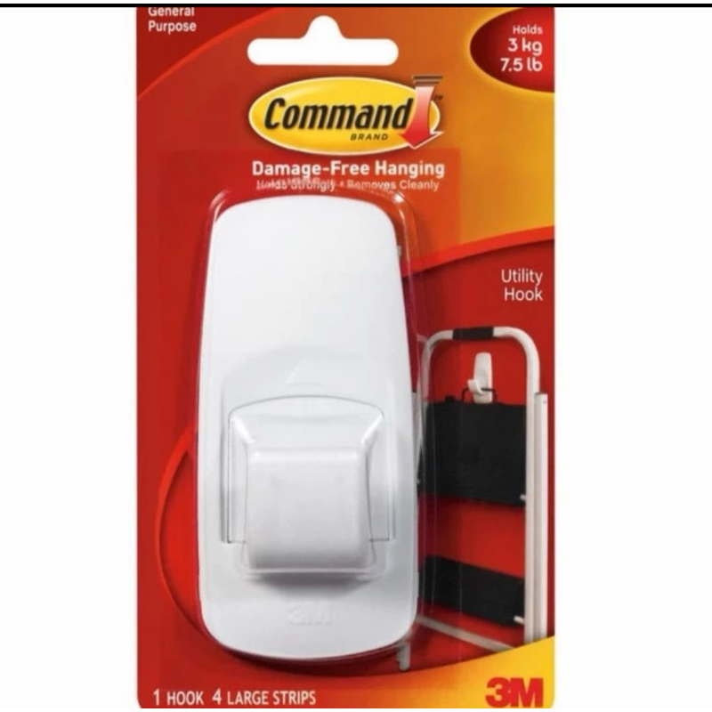 Jual 3M Gantungan serba guna jumbo Hook 17004/17004ANZ Command 3kg | Shopee Indonesia