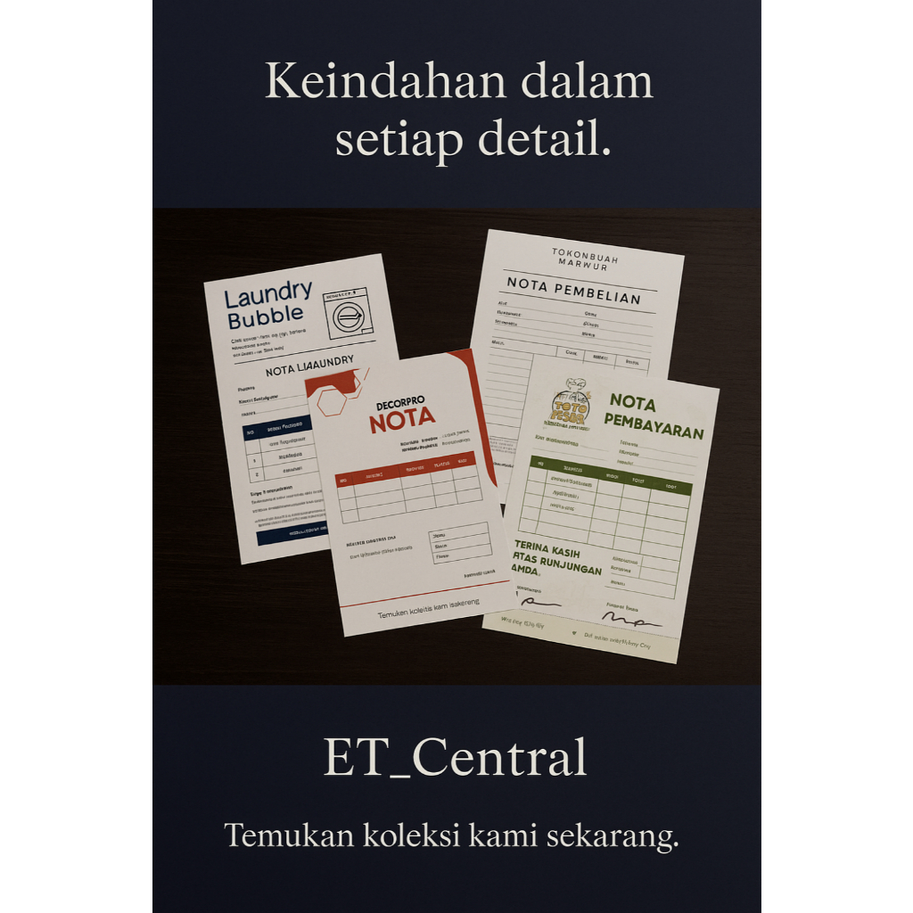 Jual Nota & Faktur Profesional Full Color Ukuran ¼ Folio– Bisnis Makin ...