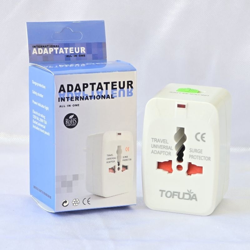Jual Tofuda Internasional Adaptor Travel Adaptor Universal World ...