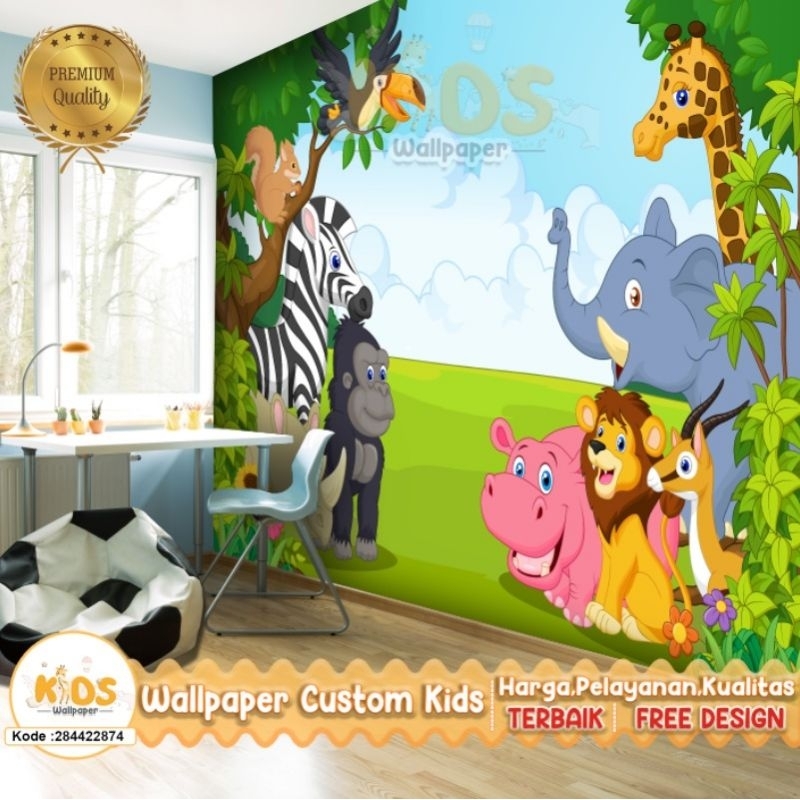 Jual Wallpaper Dinding Custom 3D Tema Animals | Animasi Hewan ...
