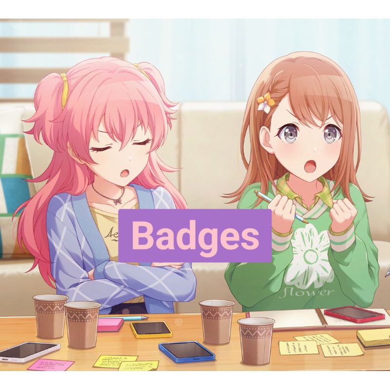 Jual [Official Merch] Glitter & Square Badge Project Sekai — Baca ...