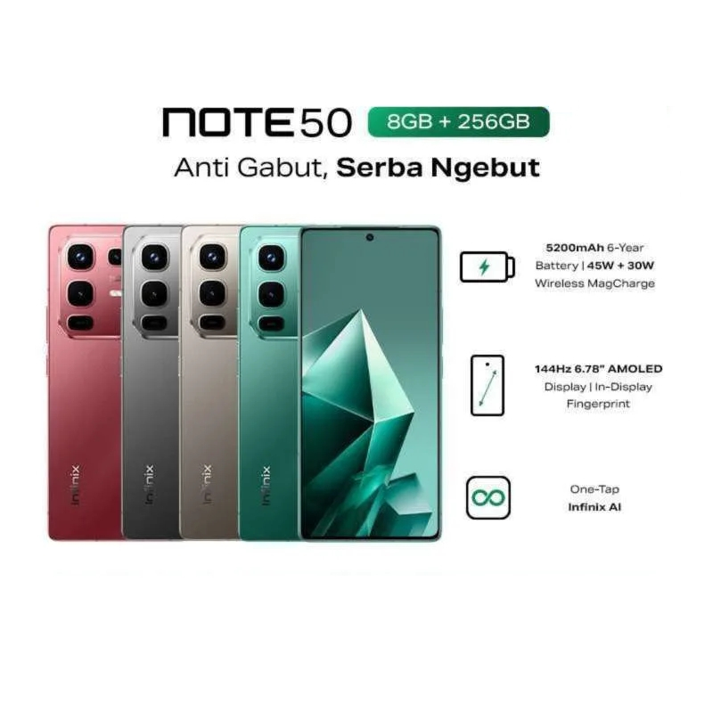 Jual Infinix Note 50 8/256GB 6.78 Inch Garansi Resmi | Shopee Indonesia