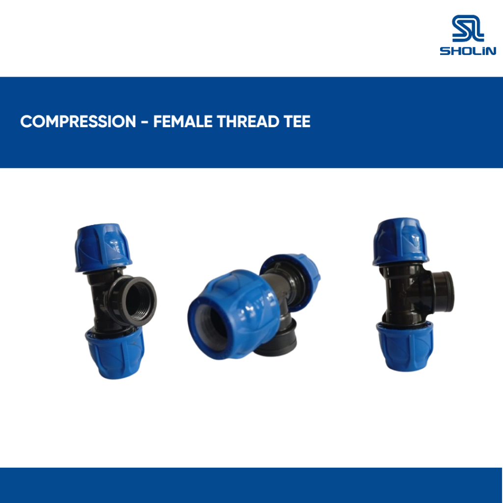 Jual FITTING - COMPRESSION (FEMALE THREAD TEE) | Shopee Indonesia
