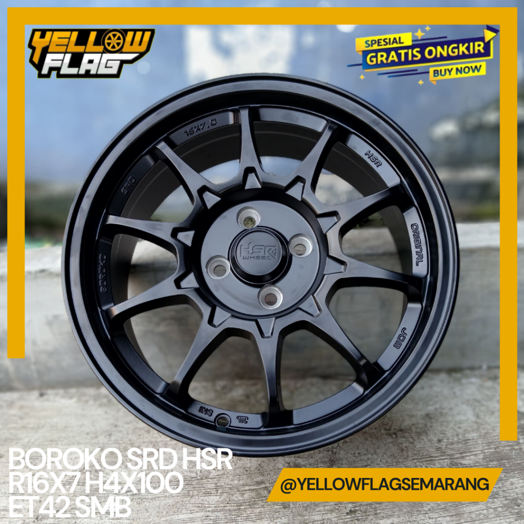 Jual VELG RACING RING 16 HSR BOROKO SRD LUBANG 4X100 ET 42 LEBAR 7 SEMI MAT BLACK R16 | Shopee ...