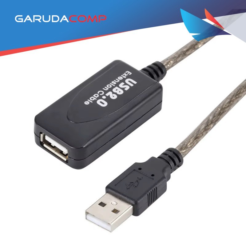 Jual ILLUPRO Kabel USB Extension Aktif 15m USB 2.0 Extension AM - AF 15 meter bisa untuk Webcam ...