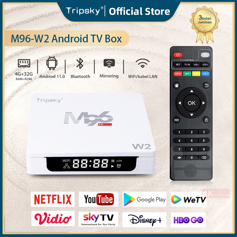 Jual Tripsky M96 Android Tv Box M96W2 Smart Tv Box Android 11 4GB RAM ...
