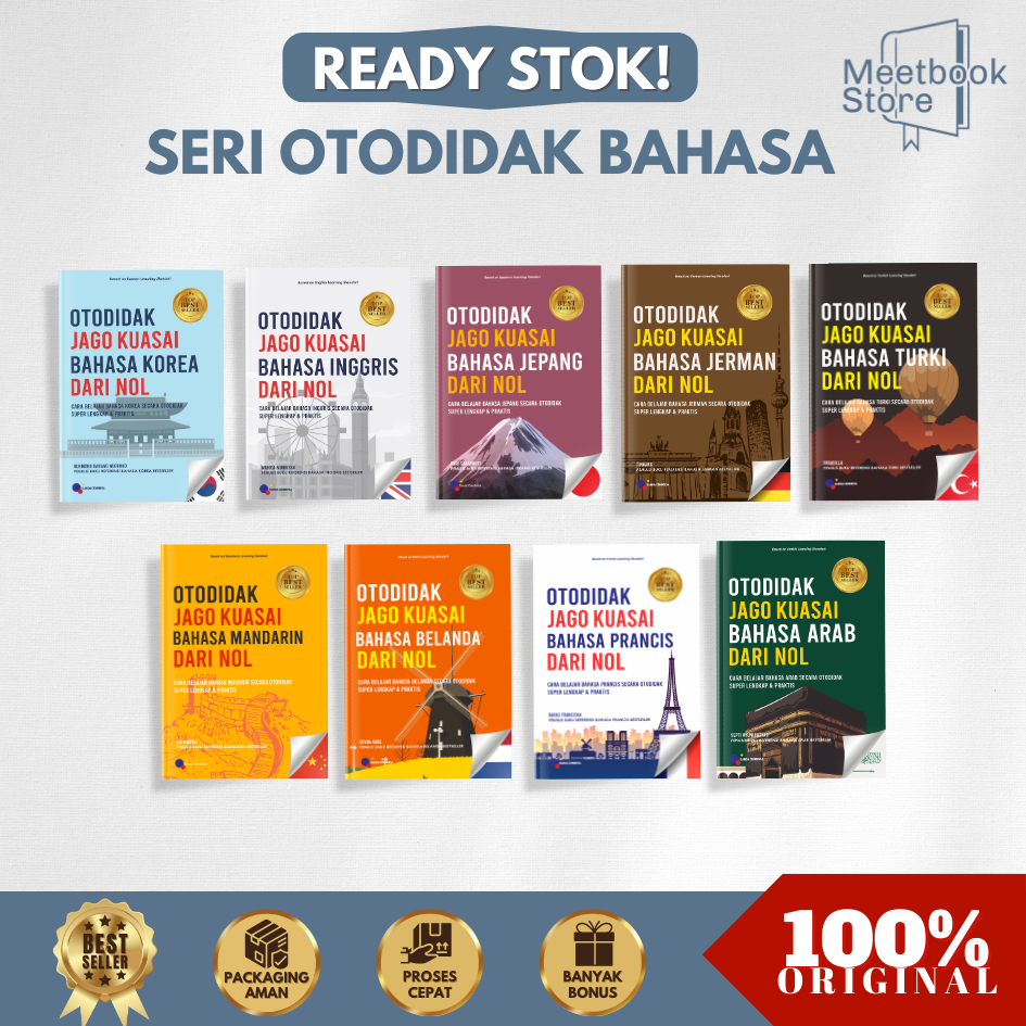 Jual PAKET BUKU OTODIDAK JAGO KUASAI BAHASA INGGRIS & KOREA DARI NOL ...