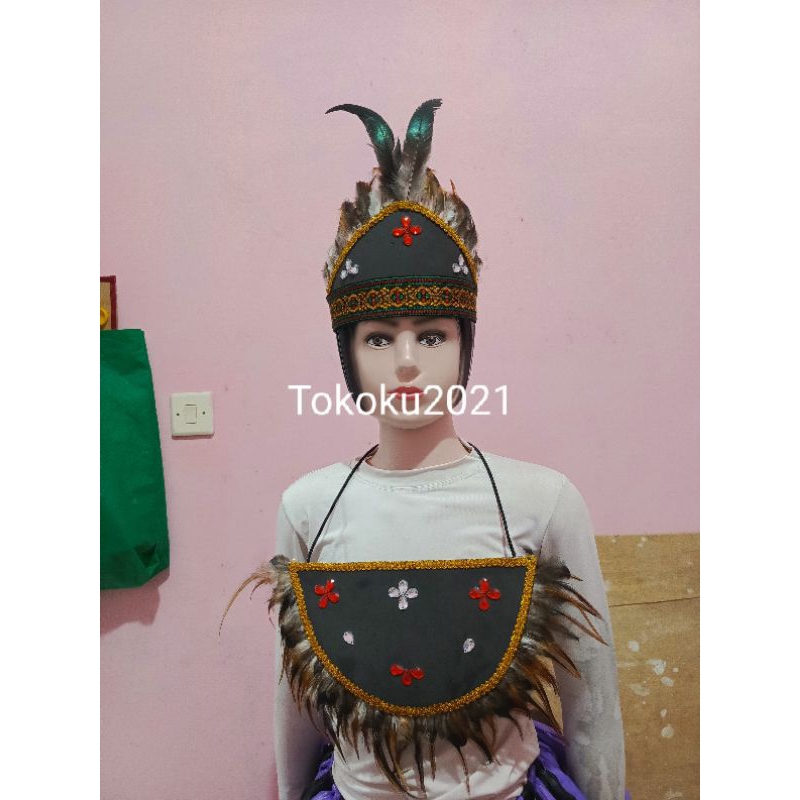 Jual Topi hiasan kepala adat papua || mahkota bulu adat dayak dan ...