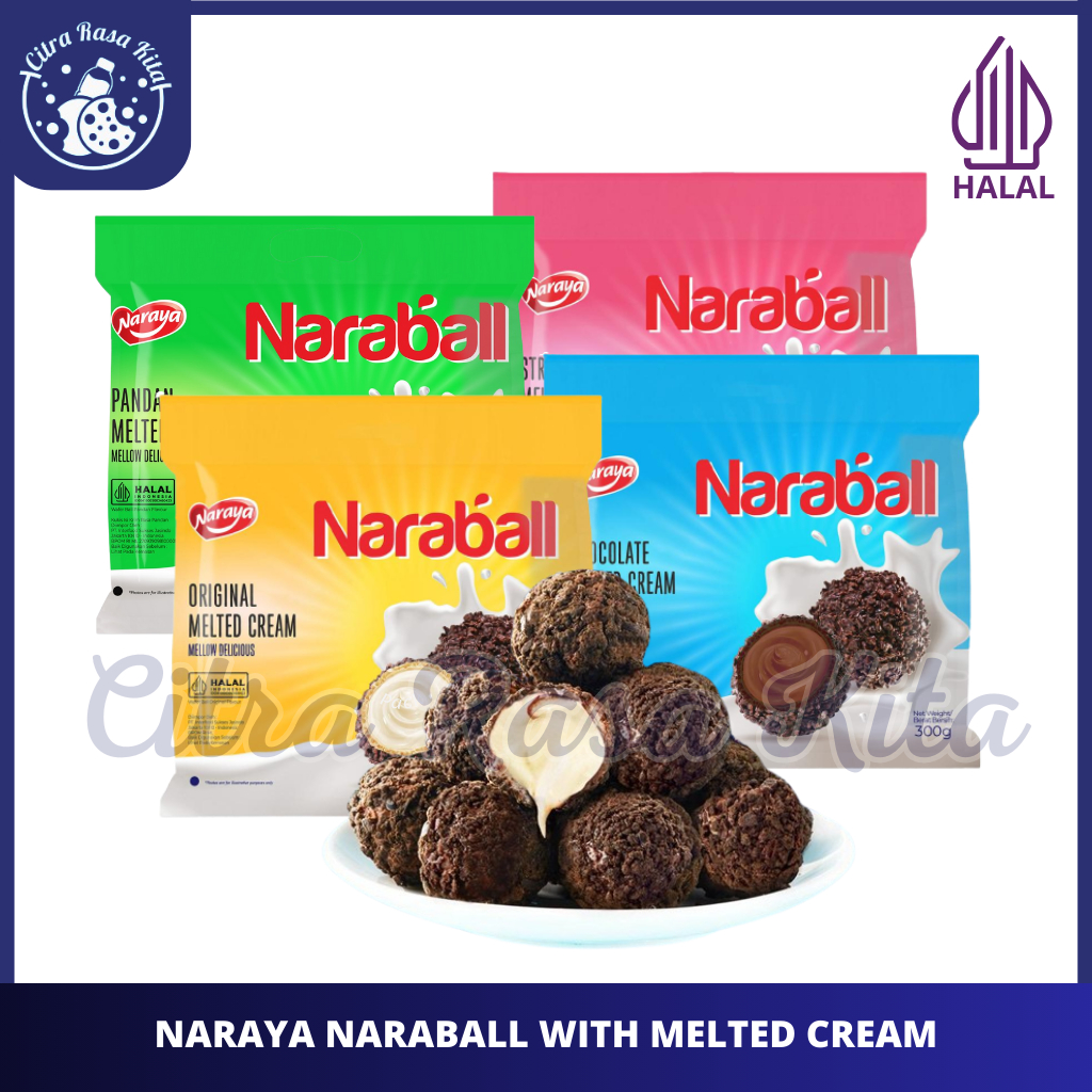 Jual Halal Naraya Naraball Wafer Melted Cream Rasa Original, Chocolate ...