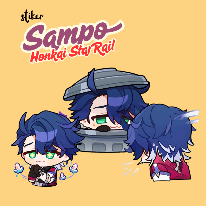 Jual STIKER SAMPO HSR | STICKER SAMPO HONKAI STAR RAIL 7 CM VINYL ...